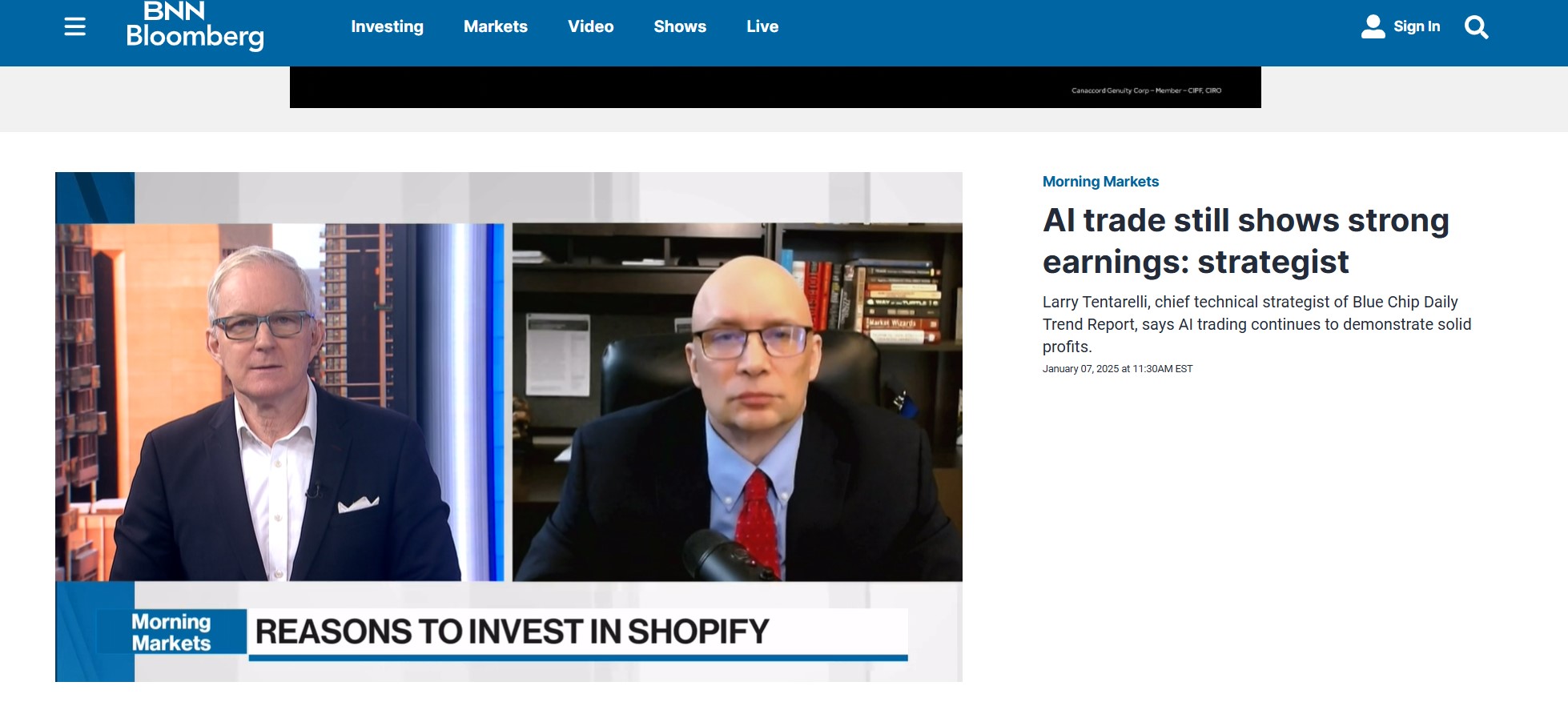 In the Media - Blue Chip Daily Trend Report